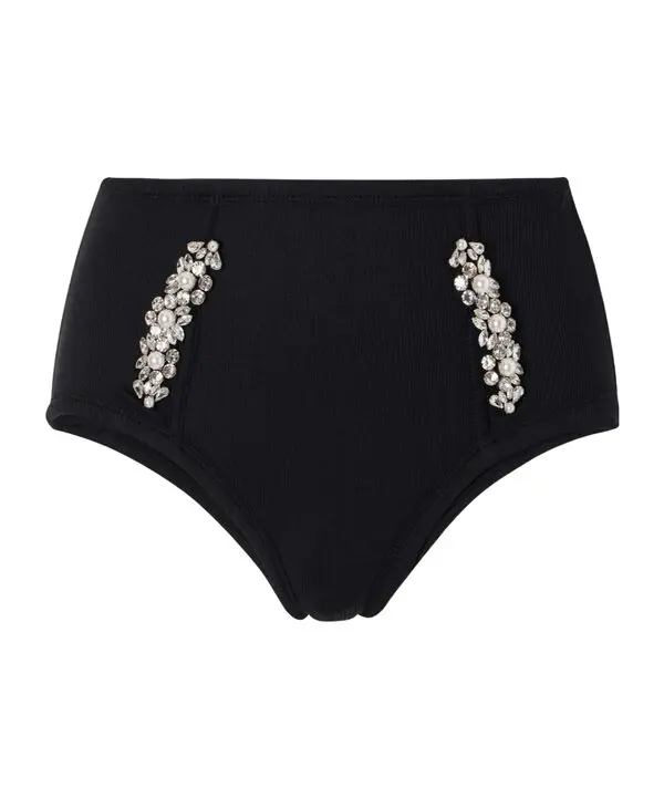 Simone Rocha Embellished Ribbed Shorts