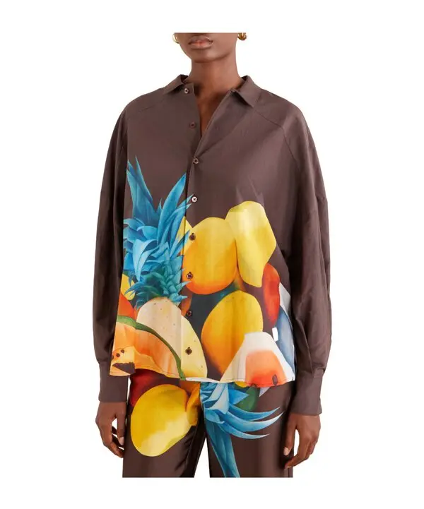 DONDE ESTEBAN Printed Silk Shirt