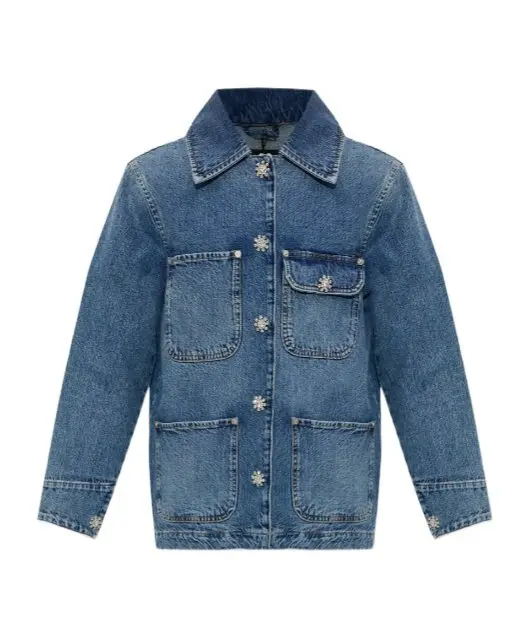 ALLSAINTS Bex Embellished Denim Jacket