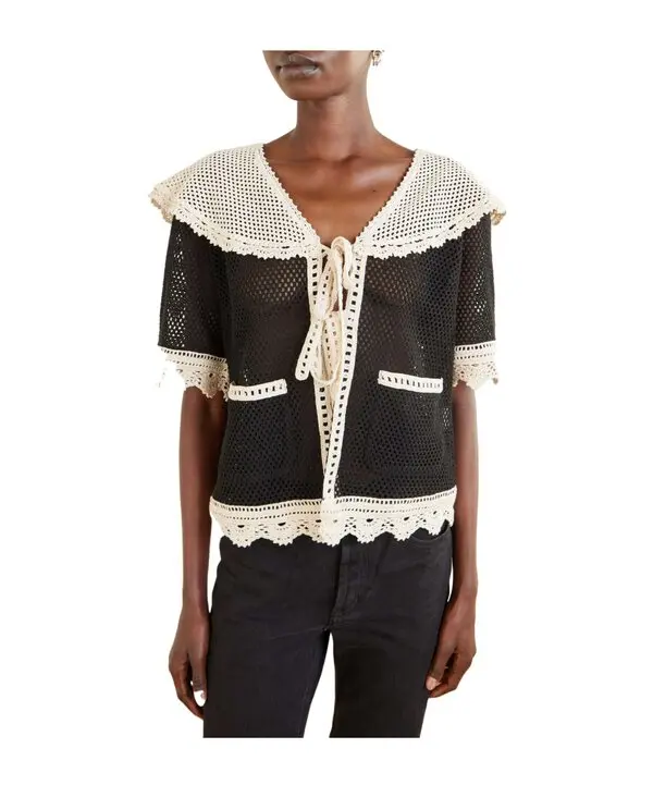 Sea Kendall Crocheted Cotton Blouse