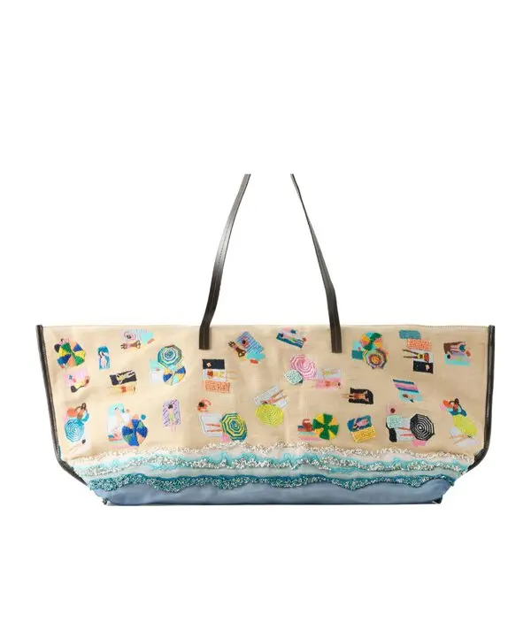 Staud Beach Pattern Handbag - Nude