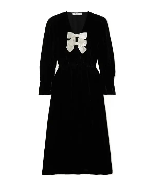 Sea Long Sleeve Midi Dress - No