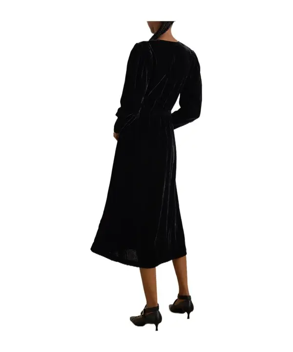 Sea Long Sleeve Midi Dress