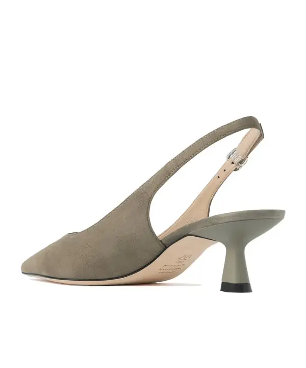 STUART WEITZMAN Leather-trimmed Suede Slingback Pumps