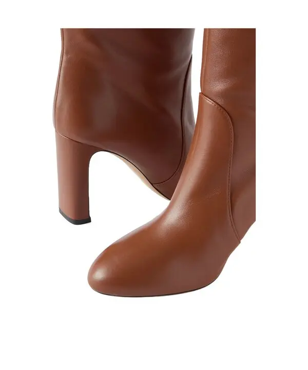 STUART WEITZMAN Solid-color Leather Knee Boots