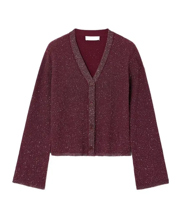 Altuzarra Sequin-embellished Knitted Cardigan - Red