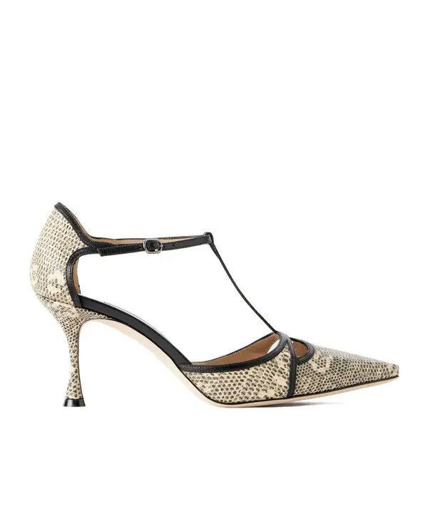 Manolo Blahnik Lizard-effect Leather Pumps