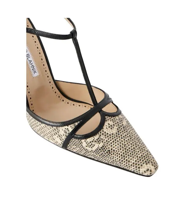 Manolo Blahnik Lizard-effect Leather Pumps