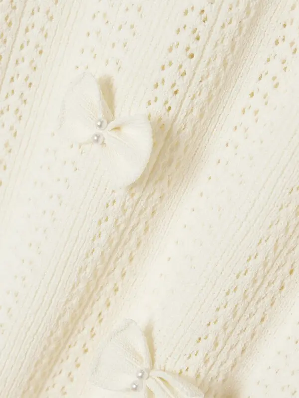Sea Bow Detail Ruffled Top - No