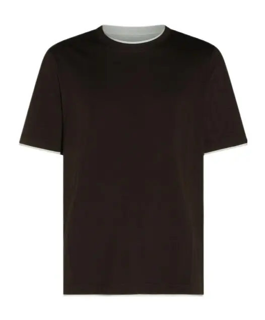 Brunello Cucinelli Crew Neck Short-sleeved T-shirt - Black