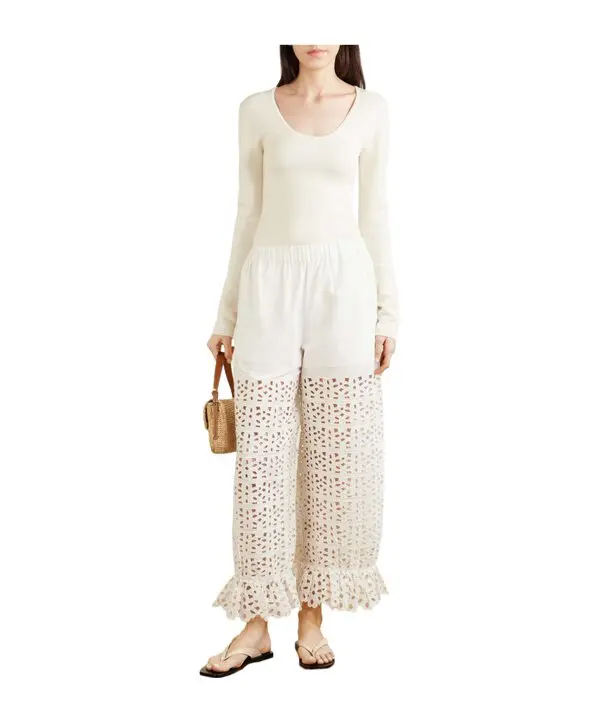 Sea Cotton And Linen-blend Wide-leg Pants