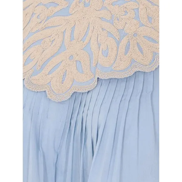 Sea Alexandra Embroidered Cotton-voile Blouse