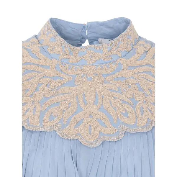 Sea Alexandra Embroidered Cotton-voile Blouse