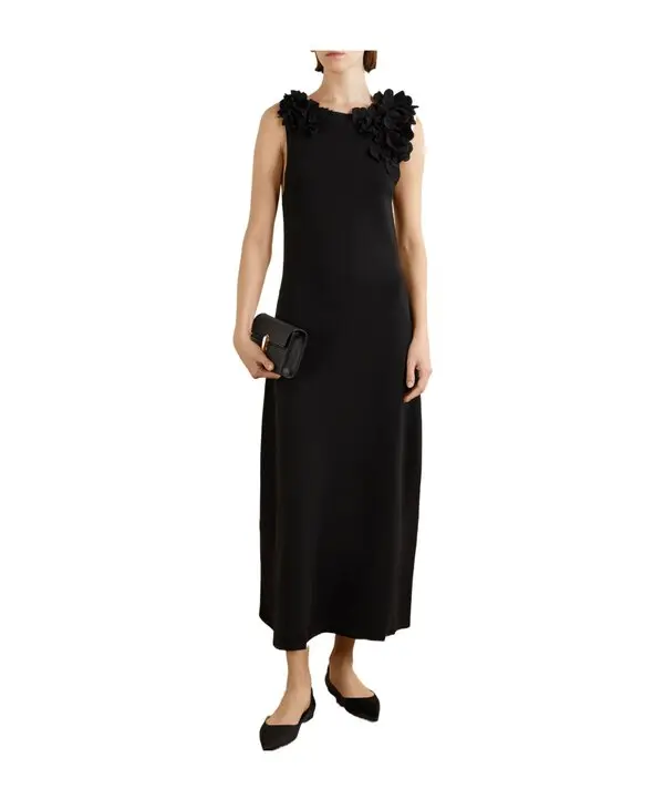 Altuzarra Floral Appliqué Maxi Dress - Black