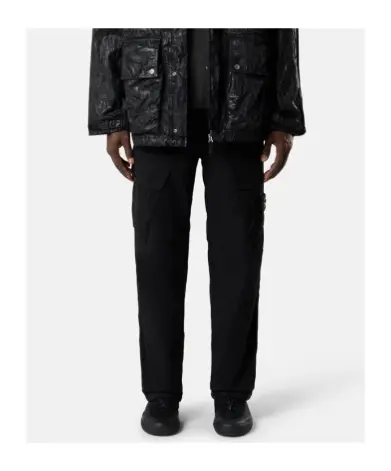 Stone Island Loose-fit Cargo Trousers With Snap Pockets