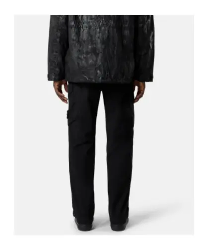 Stone Island Loose-fit Cargo Trousers With Snap Pockets