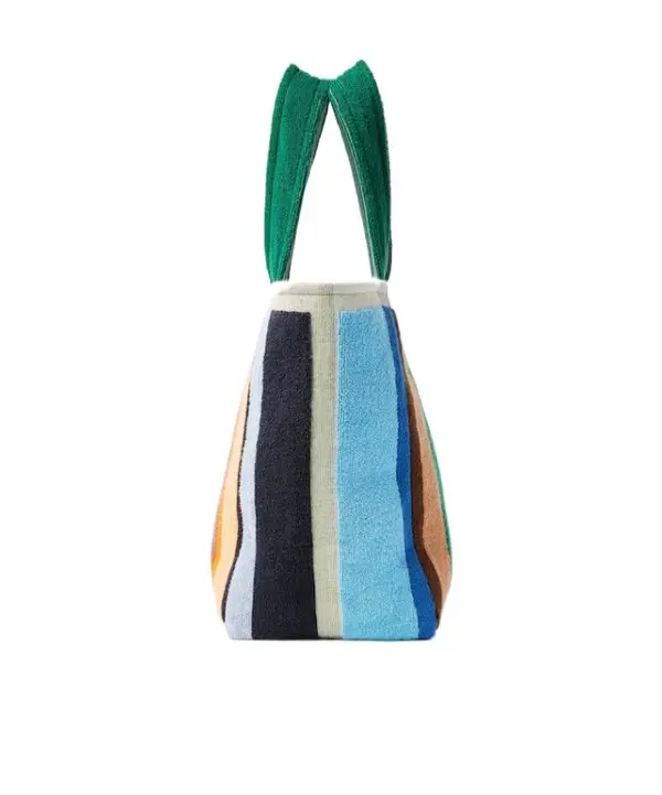Versace Striped Medusa Tote Bag