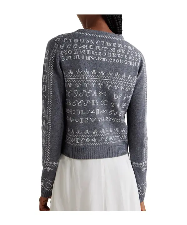 Sea Kit Embroidered Wool Cardigan