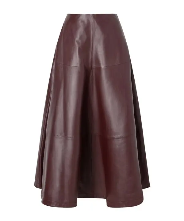 Altuzarra Varda Paneled Leather Midi Skirt