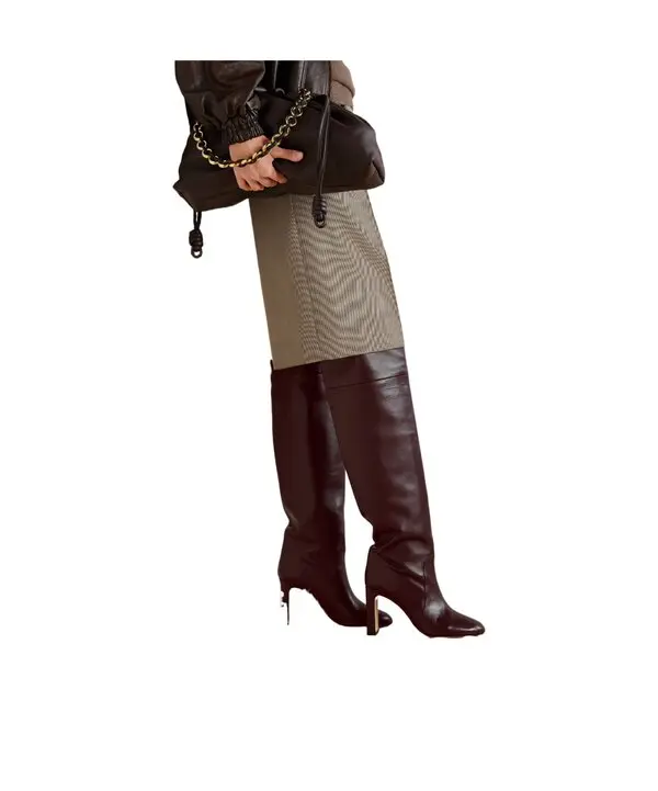 STUART WEITZMAN Solid Leather Over-the-knee Boots
