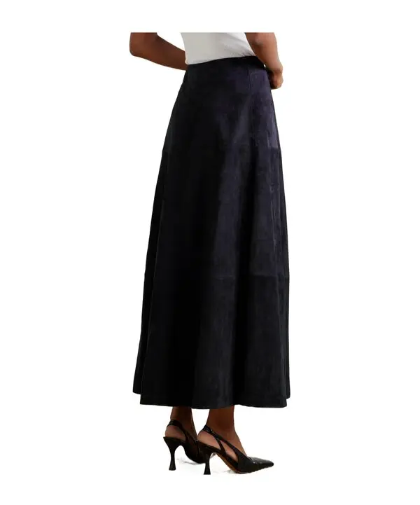 Altuzarra Varda Paneled Suede Midi Skirt