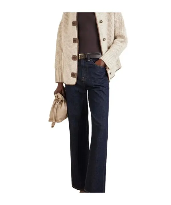 Altuzarra Honeycomb Knit Lapel Cardigan