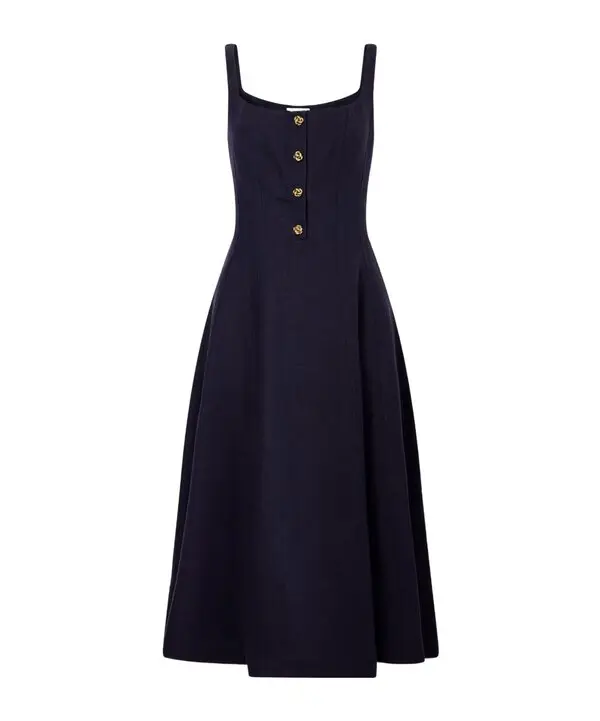 Altuzarra Orrie Button-detail Dress - Black