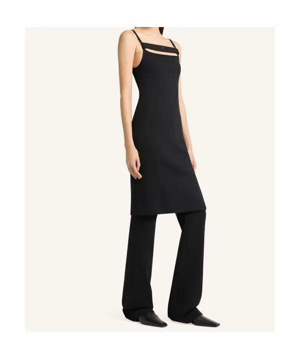 COURREGES 90's Rib Strap Midi Dress