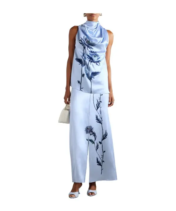 Altuzarra Floral-print Silk-satin Maxi Skirt