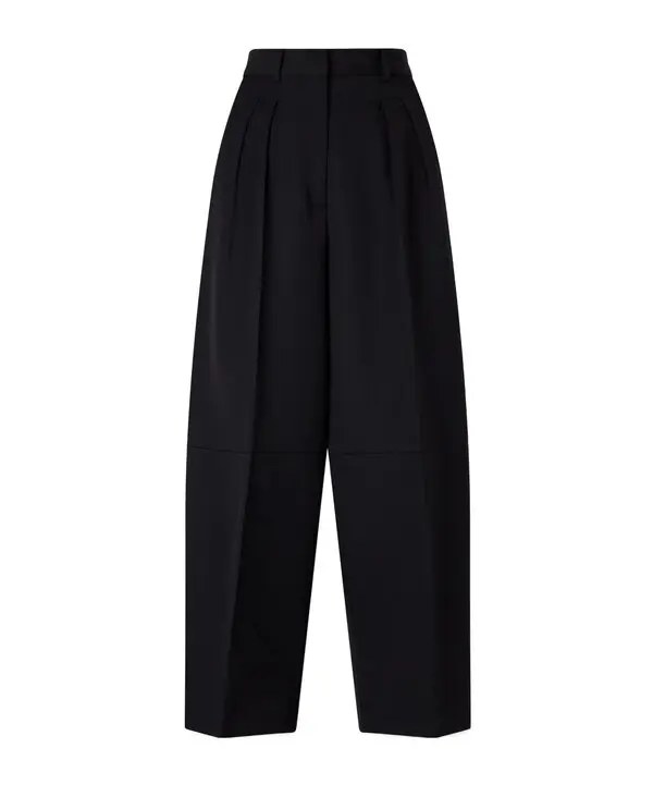Altuzarra Dash Pleated Wool Barrel-leg Pants