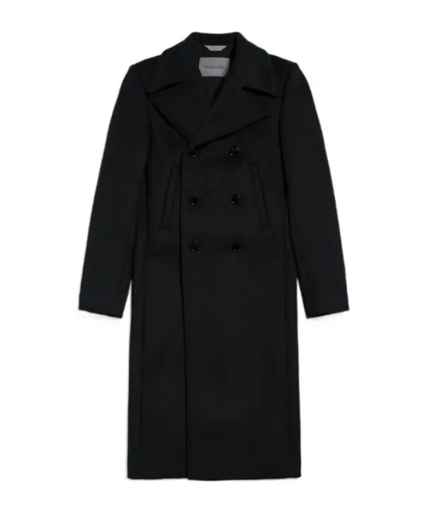 Balenciaga Long Double-breasted Tailored Coat - Black