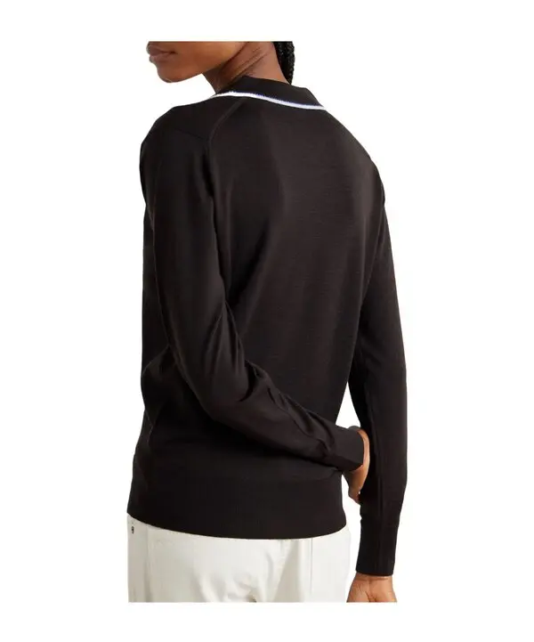 WALES BONNER Solid Wool Polo Sweater