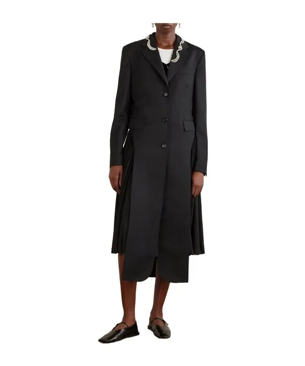 Simone Rocha Embellished Woven Coat