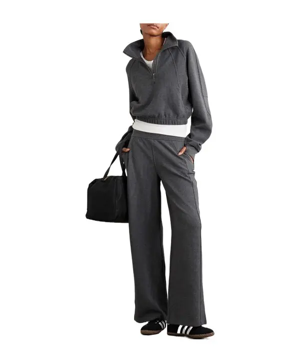 Lululemon Cropped Waffle-knit Half-zip Sweater