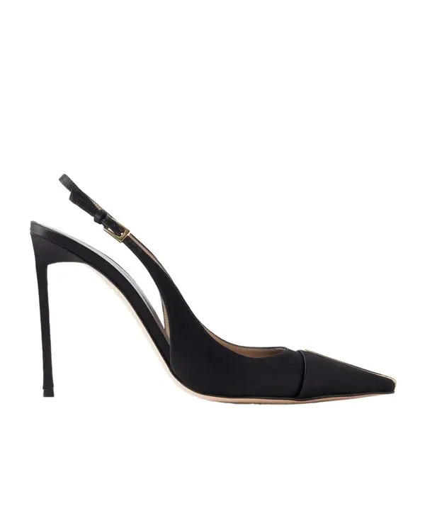 TOM FORD Crystal-embellished Satin Slingback Pumps