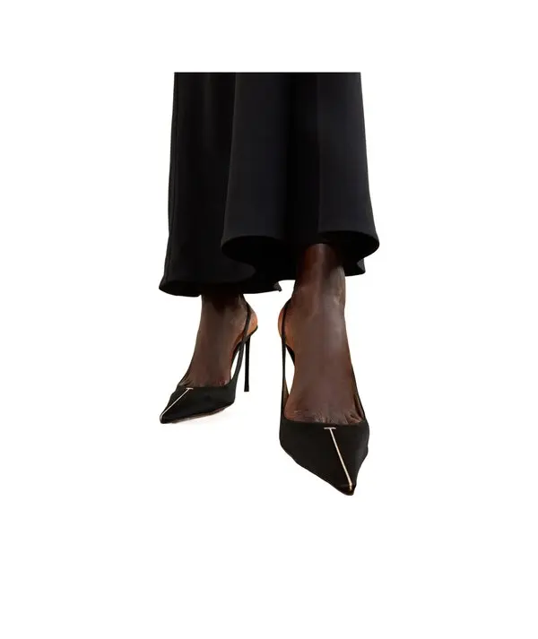 TOM FORD Crystal-embellished Satin Slingback Pumps