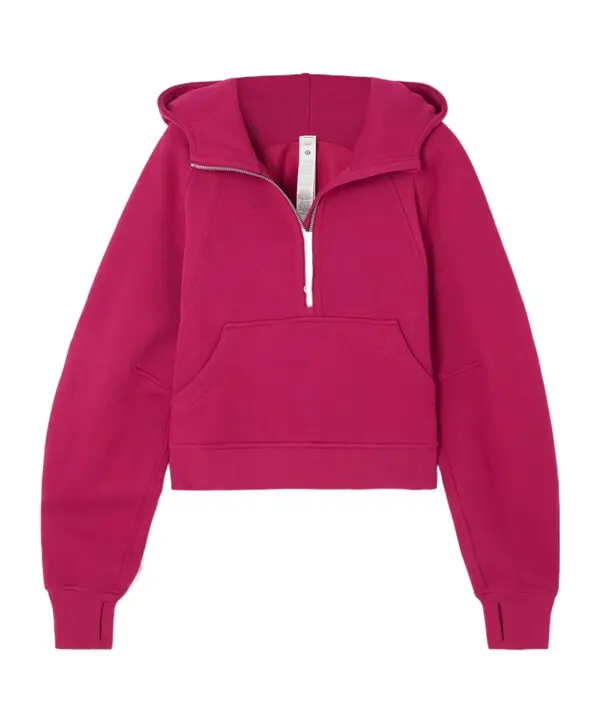 Lululemon Cropped Hooded Sweatshirt - Red