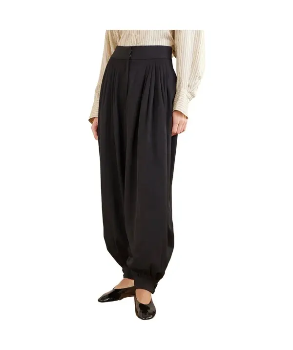 Altuzarra Pleated Wool Tapered Pants