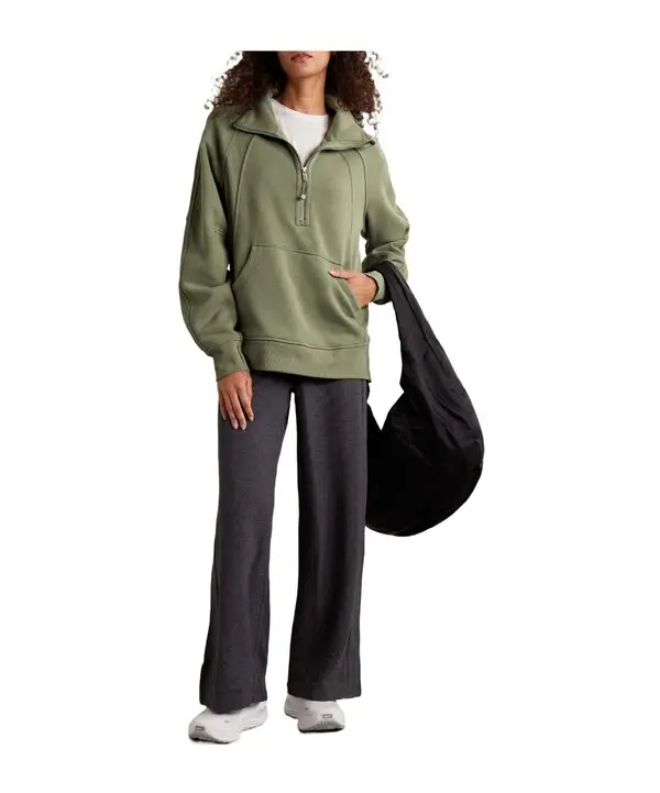 Lululemon Cotton-blend Jersey Half-zip Sweatshirt