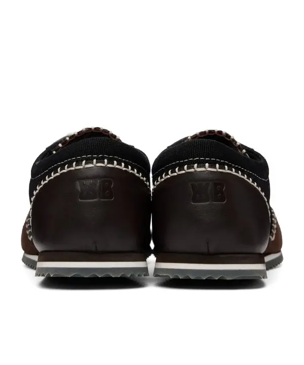 WALES BONNER Suede-trimmed Leather And Canvas Sneakers