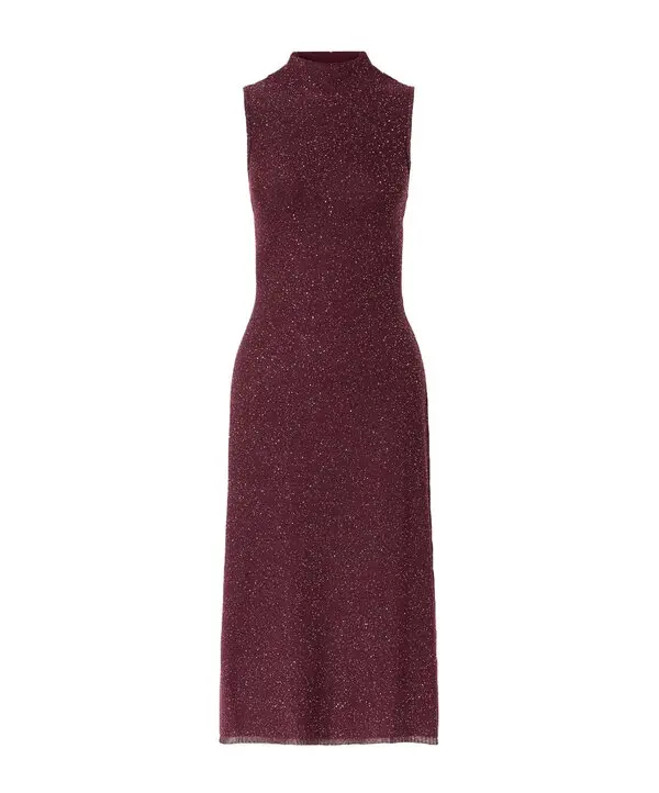Altuzarra Sequined Knitted Halterneck Midi Dress - Red