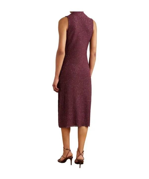 Altuzarra Sequined Knitted Halterneck Midi Dress - Red