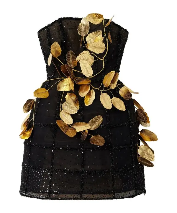 Oscar De La Renta Embellished Tulle Mini Dress