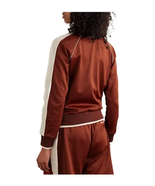 WALES BONNER Embroidered Mesh-trimmed Jersey Track Jacket