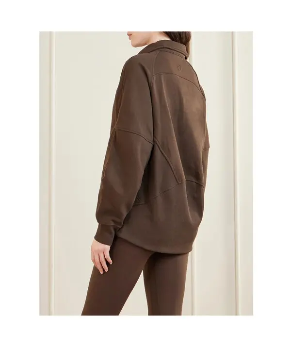 Lululemon Cotton-blend Jersey Funnel-neck Half Zip Sweatshirt - No