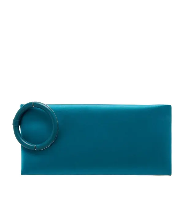 TOM FORD Leather-trimmed Satin Clutch
