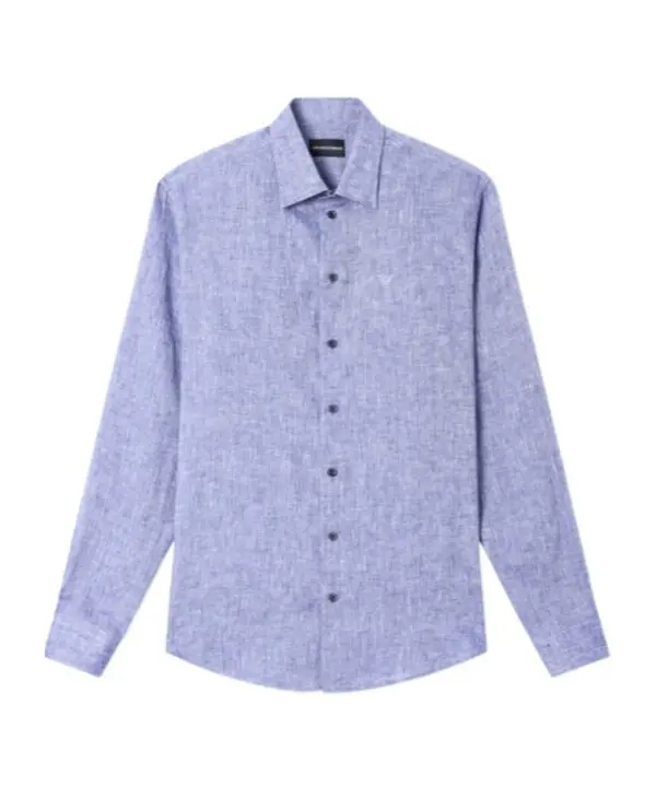 Emporio Armani Logo-embroidered Buttoned Shirt