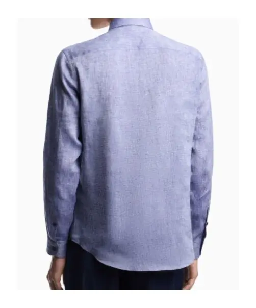 Emporio Armani Logo-embroidered Buttoned Shirt