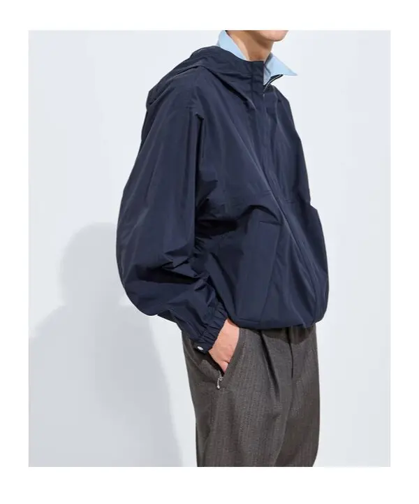 Bottega Veneta Technical Hooded Blouson - Deep Navy Blue