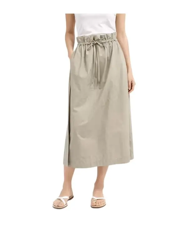 Liu Jo Gathered Waist Midi Skirt - Grey